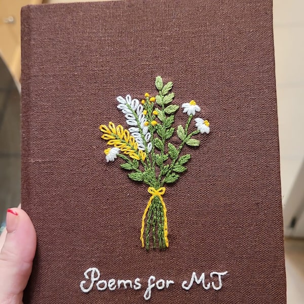 Personalized Hand Embroidered Journal Notebook A5 A6, Photo Album ...