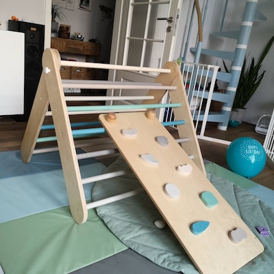 Climbing Triangle and Climbing Wall 2in1, Climbing Triangle, Montessori ...