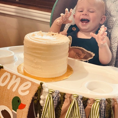 1st Birthday Hat First Birthday High Chair Banner and Hat Red and White ...