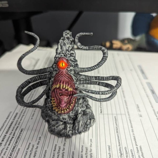 Made to Order Hand Painted Roper Miniature (grey Stone) - Dnd, D&D ...