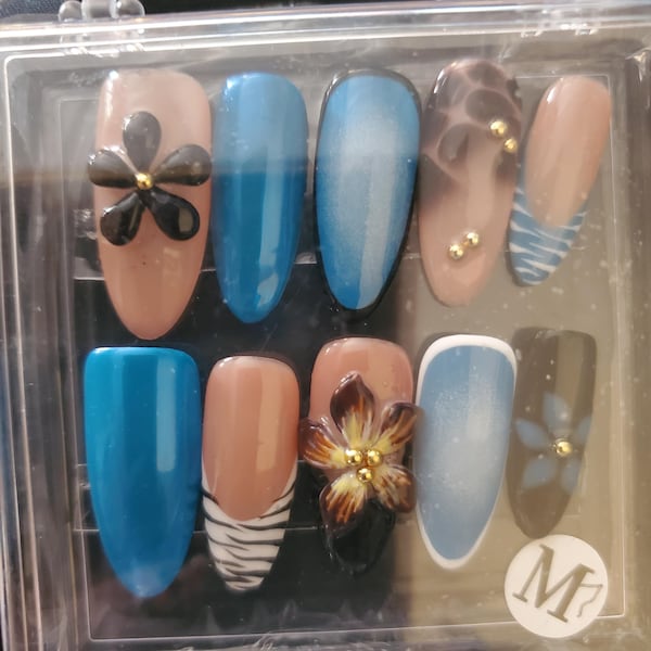 Cat Eye Color Nails/nails Press On/handmade Nails/popular Nails/y2k ...