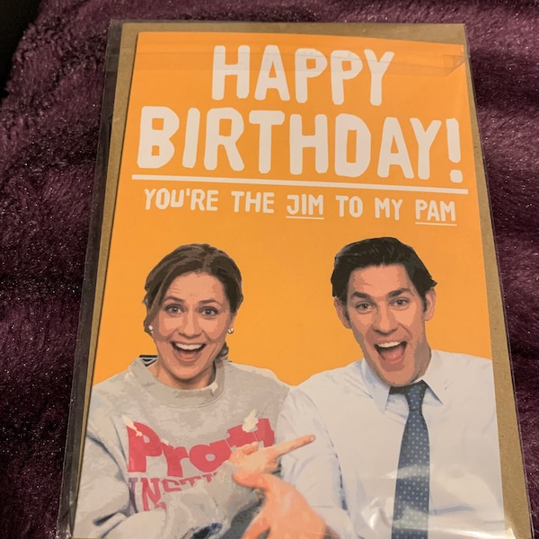 Jim & Pam Birthday Card: the Office US, Funny Birthday Gift - Etsy UK