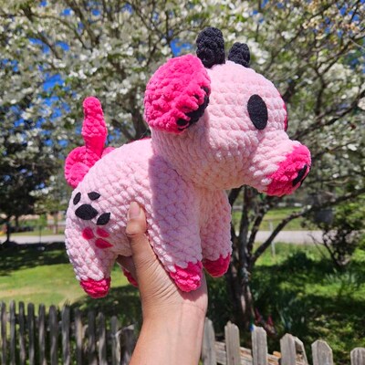 Fat Nuggets Crochet Pattern, Hazbin Hotel, Angel Dust Pig, Fat Nuggets ...