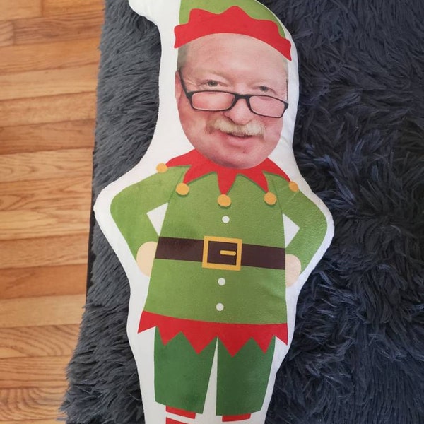 My Face Pillow Custom Personalized Photo Pillow Gift Christmas Elf ...