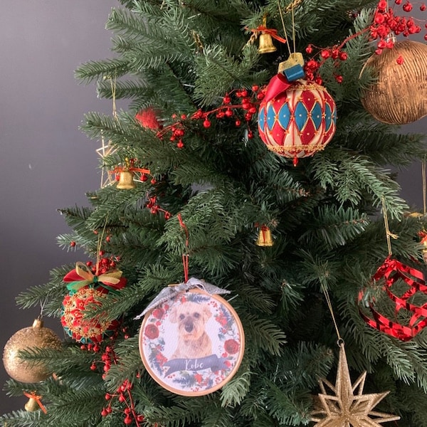 Набор елочных шаров 5 шт. Шарик в стиле пэчворк Елочная игрушка Стиль ...