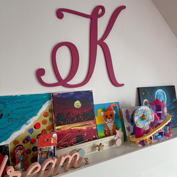 Cursive Letters Preppy Room Decor, Large Wall Letters College Apartment ...