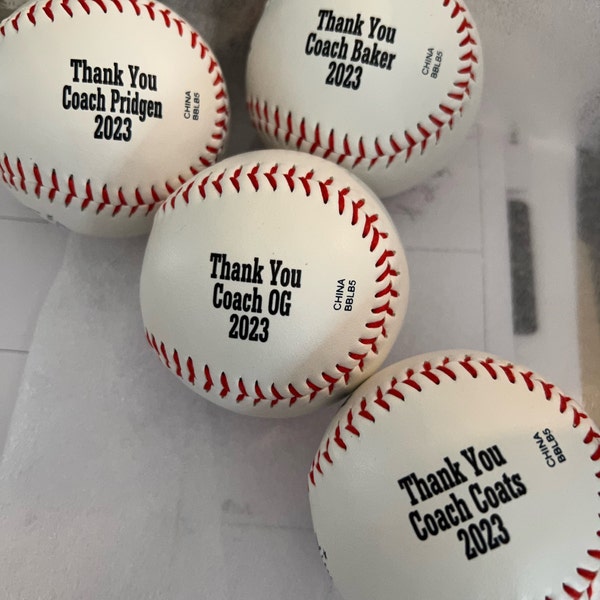 Personalized Baseball Custom Text or Logo, Custom Baseball, Printed ...