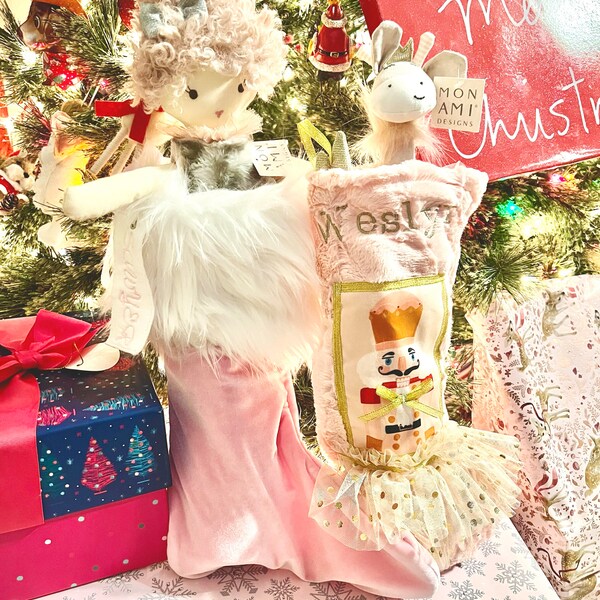 Nutcracker Stocking// Christmas Stocking//pink Christmas Stocking - Etsy