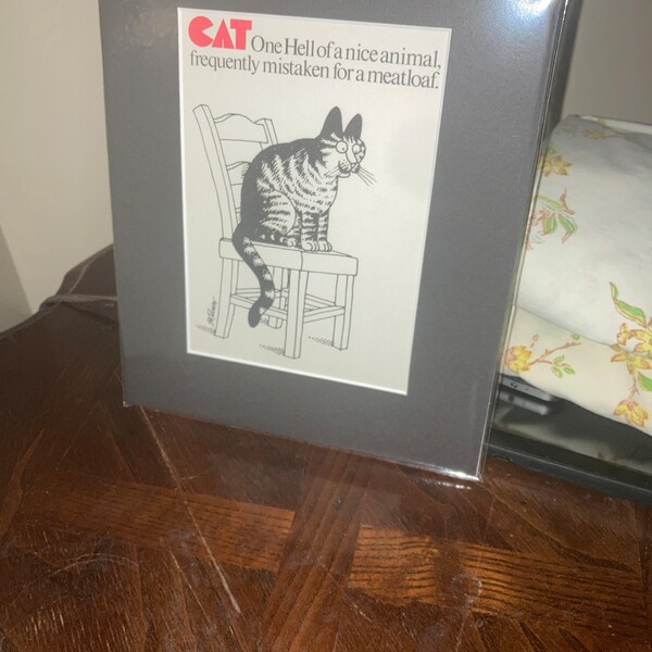 Kliban Cat Poster- 1977- Love to Eat Them Mousies - Etsy