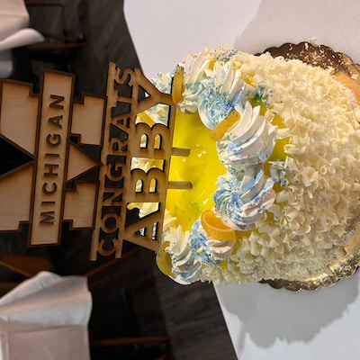 Personalized College Cake Topper, Graduation Gift, University of ...