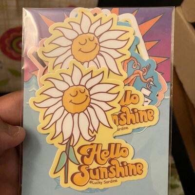 Sea Turtle Vinyl Sticker, Good Vibes Sticker, Happy, Cute Sticker ...