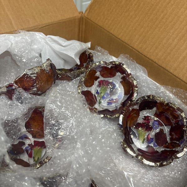 Custom Shattered Champagne Bottle Clear Broken Glass Epoxy Art Keepsake ...