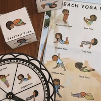 Forest Animals Kids Yoga Games and Activities Set, Coloring Pages ...