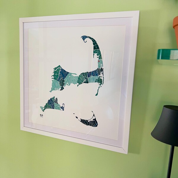 Dennis, Cape Cod Map Print • Massachusetts Wall Art Poster • Hand Drawn Typography • Unique Gift ...