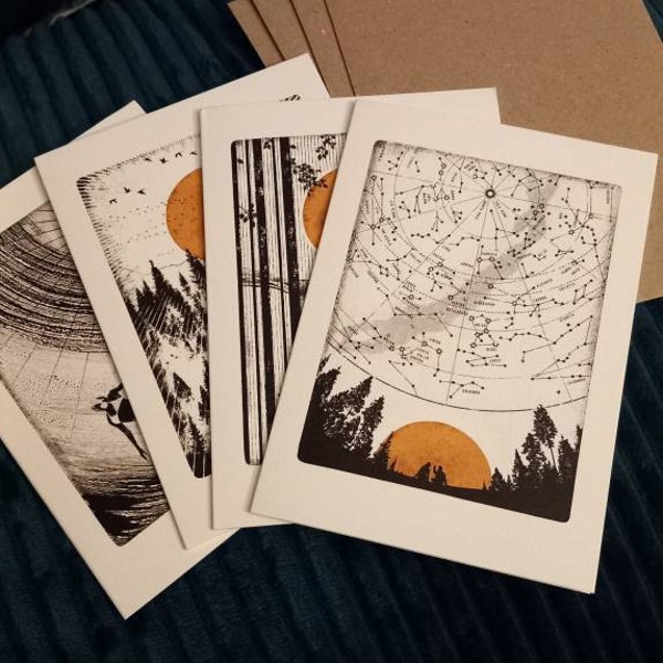 NORTHERN STARS Digital Art Print: Forest Constellation Poster A4, A3 ...