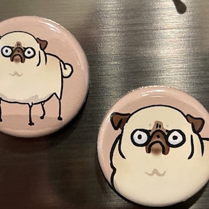 Busy Pug Office Art Funny Office Decor, Office Pug at Work, Working Dog ...