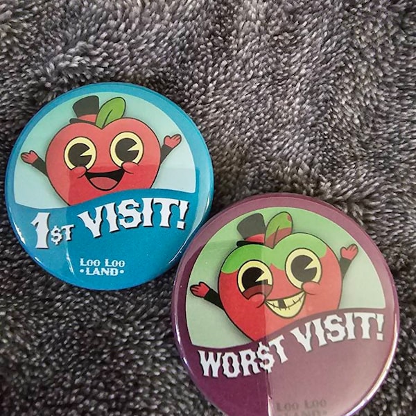 Loo Loo Land "visit" Pins | Helluva Boss Buttons - Etsy