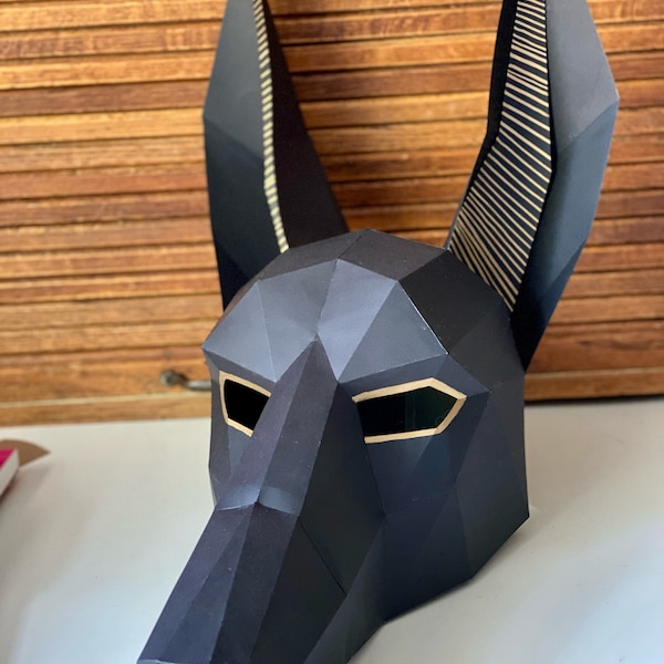 Anubis Mask / Jackal Mask | DIY Paper Mask, Printable Template ...