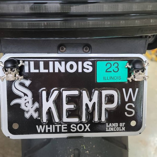 License Plate,custom Bolts,windshield Screw,biker,gift,skull,crossbones ...