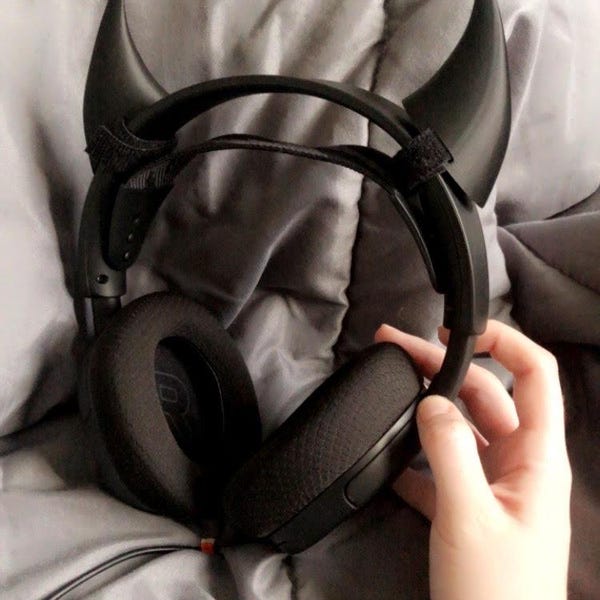 Horns for Headset, Lightweight and Comfortable, Live Streaming Props ...