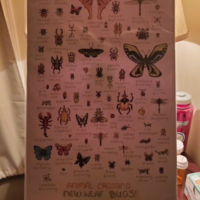 All the Bugs in Animal Crossing Print - Etsy