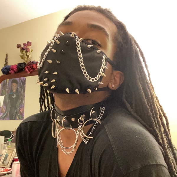 Spiked Chain Punk Goth Emo Eboy Mask - Etsy
