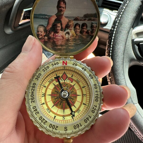 Engraved Photo Compass, Personalized Wedding Gift - Etsy