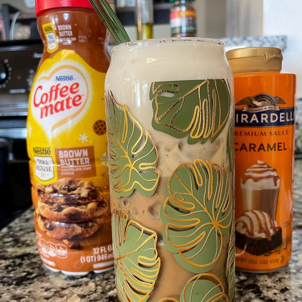 Daisy 20oz Glass Can Flower Iced Coffee Cup Daisies Beer Can Glass T