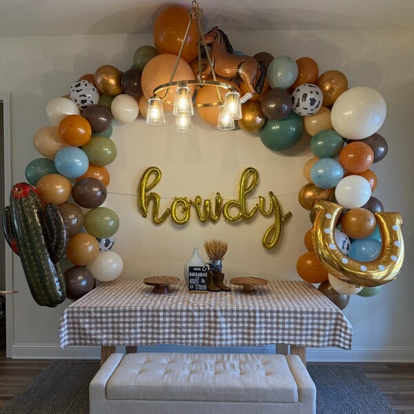 Wild West First Rodeo Birthday Party Decor for Boy Cowboy Balloon ...