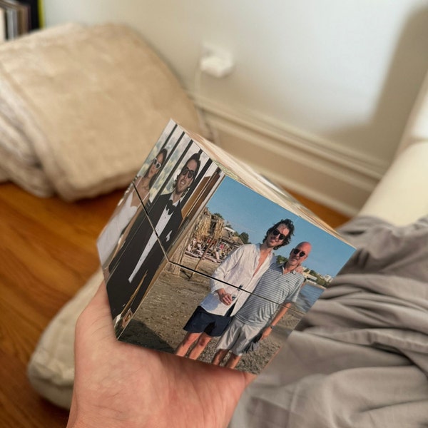 Infinity Photo Cube Custom Gift, Memory Christmas Photo Cube, Family ...
