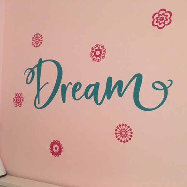 Dream Decal | Bedroom Wall Decor | Wall Sticker Vinyl - Etsy