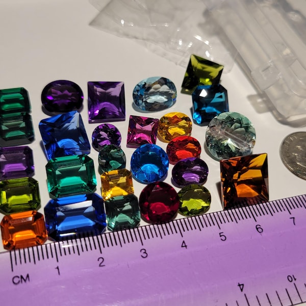 Bulk Semi Precious Faceted Gemstones Wholesale Lot, Mixed Loose ...