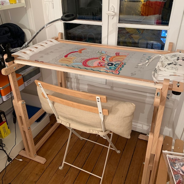 Embroidery Trestle Stand - Embroidery Table for Tambour Slate Frame ...