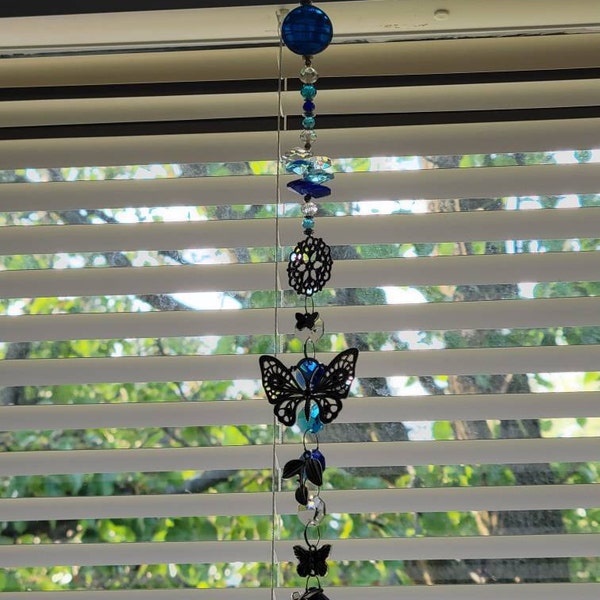 Butterfly Crystal Suncatcher for Window, Crystal Sun Catcher, Window ...
