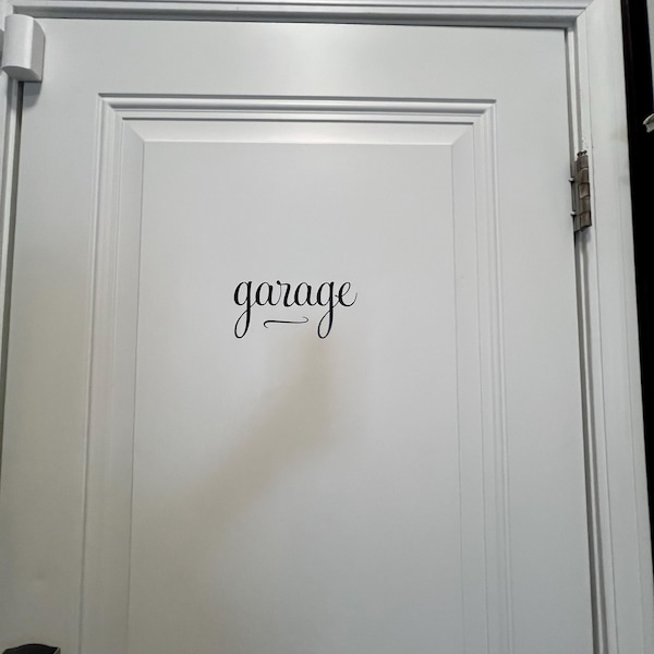 Garage Decal Door Sticker for Home, Entry Door Letters, Garage Entrance ...