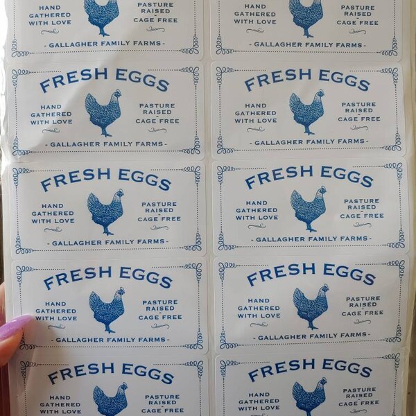 Custom Labels for Egg Cartons Personalized for Your Farm or Coop ...