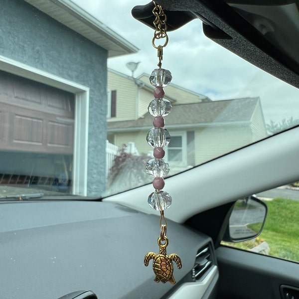 Blue Crystal Keychain, Sun Catcher, Car/rear View Mirror Charm, Purse ...