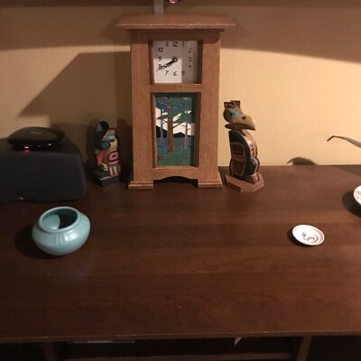 Arts and Craftsman Clock, Ivory Dial - Etsy