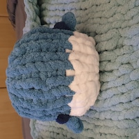 Willie the Whale LARGE SIZE Video Tutorial/pattern, Learn How to Finger Knit, Hand Knitting ...