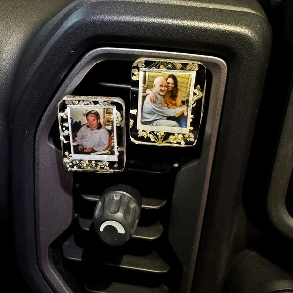 Mini Personalized Resin Photo Car Vent Clip, Anniversary/couples Gift ...