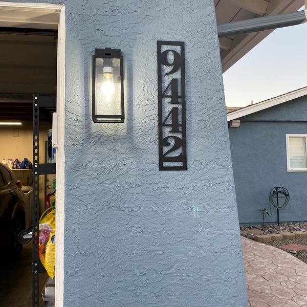 Vertical Address Plaque, Custom Metal Powder Coated Address Sign - Etsy