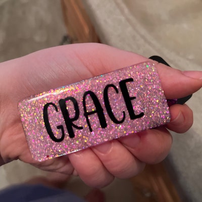 Glitter Name Tag Name Tag Personalized Name Tag Custom Name Tag - Etsy