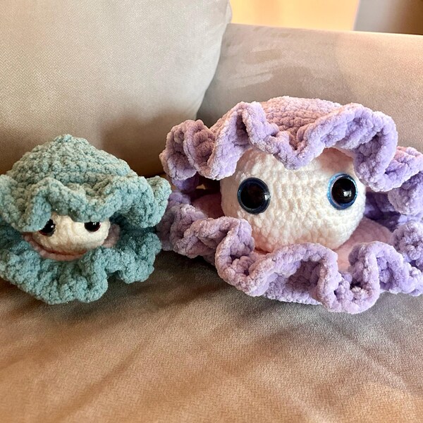 Giant Clam & Mini Clam Crochet Pattern PDF – Amigurumi Sea Creature, No ...