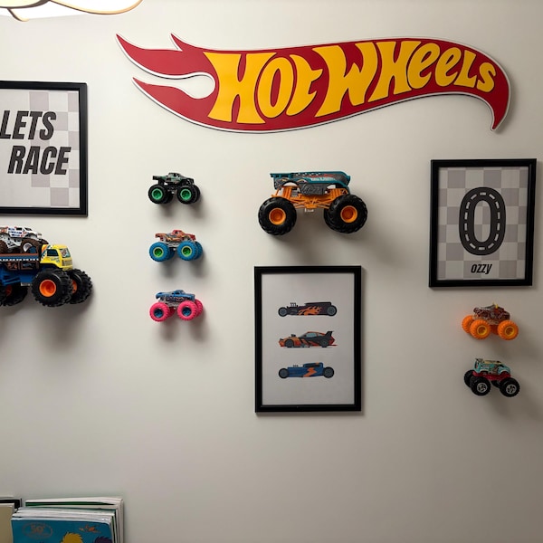 Monster Jam Truck Wall Mount, 1:24 Scale Monster Jam Truck Wall Display ...