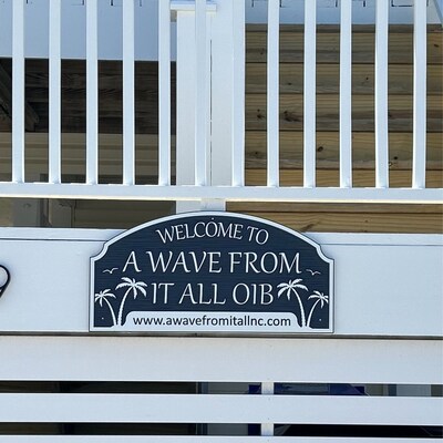 Personalized Custom PVC Sign for Your Beach Home Coastal Retreat 47x11 ...