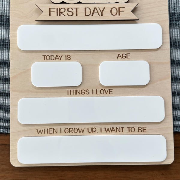 Personalized First Day of School Sign. Custom Last Day of School Sign ...