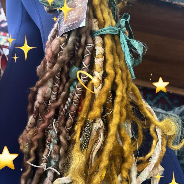 Indigo Goddess Accent Set of Wool Dreadlocks - Etsy