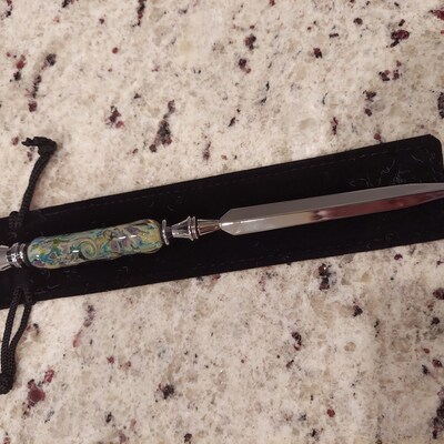 Handmade Blue Purple Organic Lampwork Focal Bead, Silver Glass Bead ...