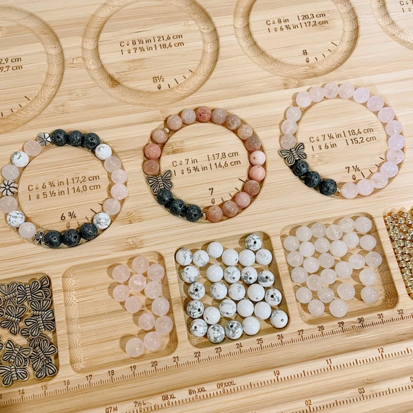 Wooden Mala Bead Design Board and Wooden Bracelet Bead Board as a ...