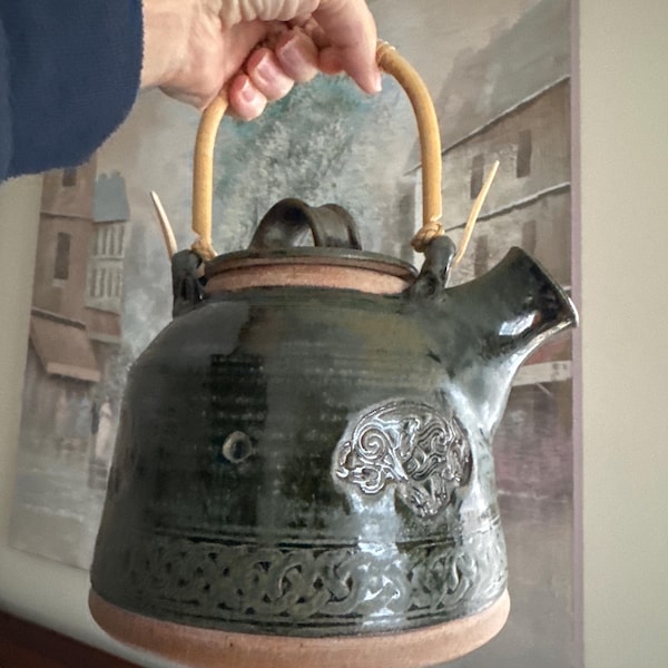 Irish Celtic Pottery 'tea Pot' - Etsy